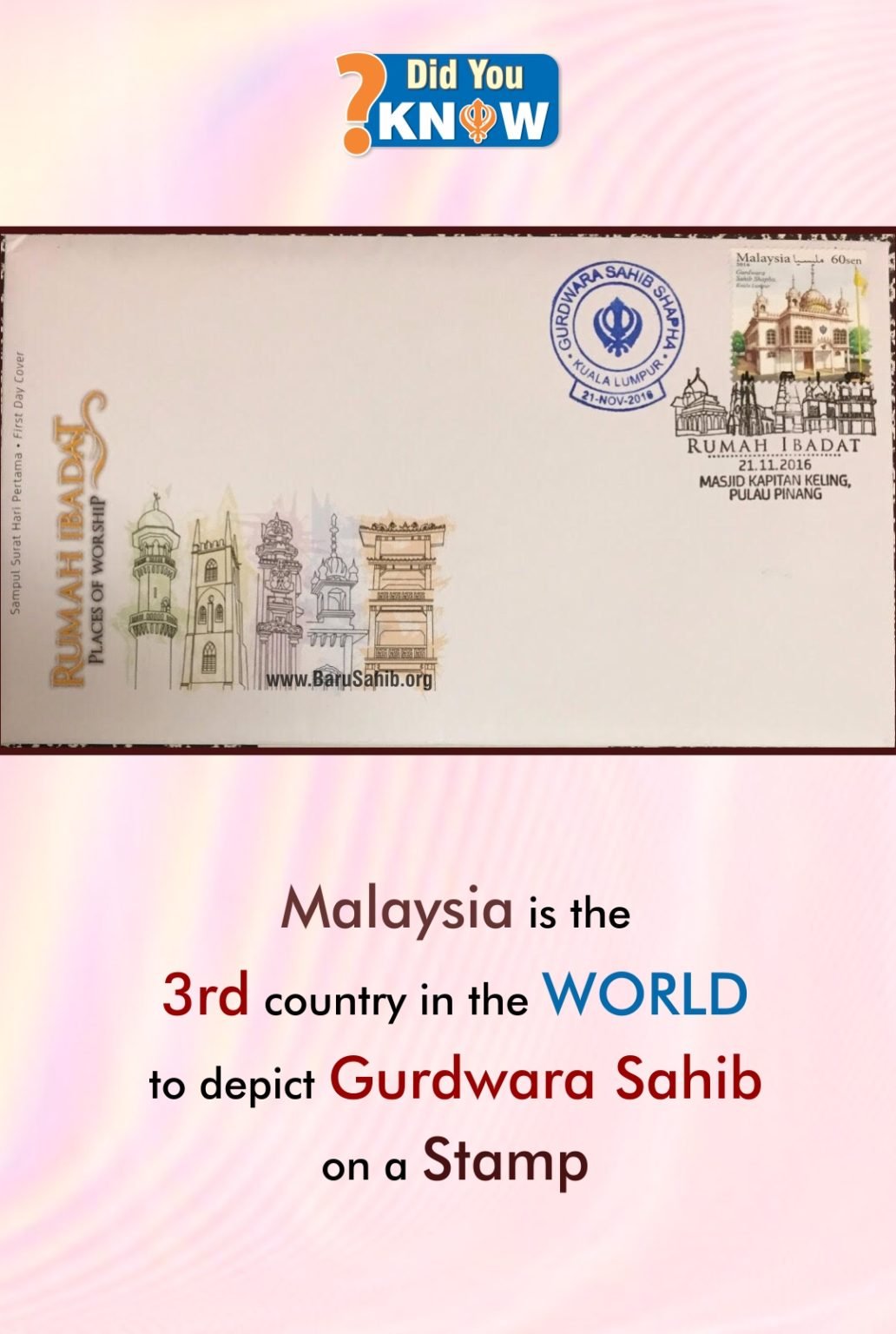 Malaysia is the 3rd country in the WORLD to depict Gurdwara Sahib on a ...