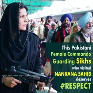 This Pakistani Female Commando Guarding Sikhs who visited NANKANA SAHIB ...