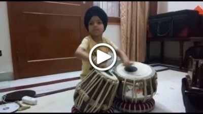 Look at this Little Singh playing Tabla like Never Before ...